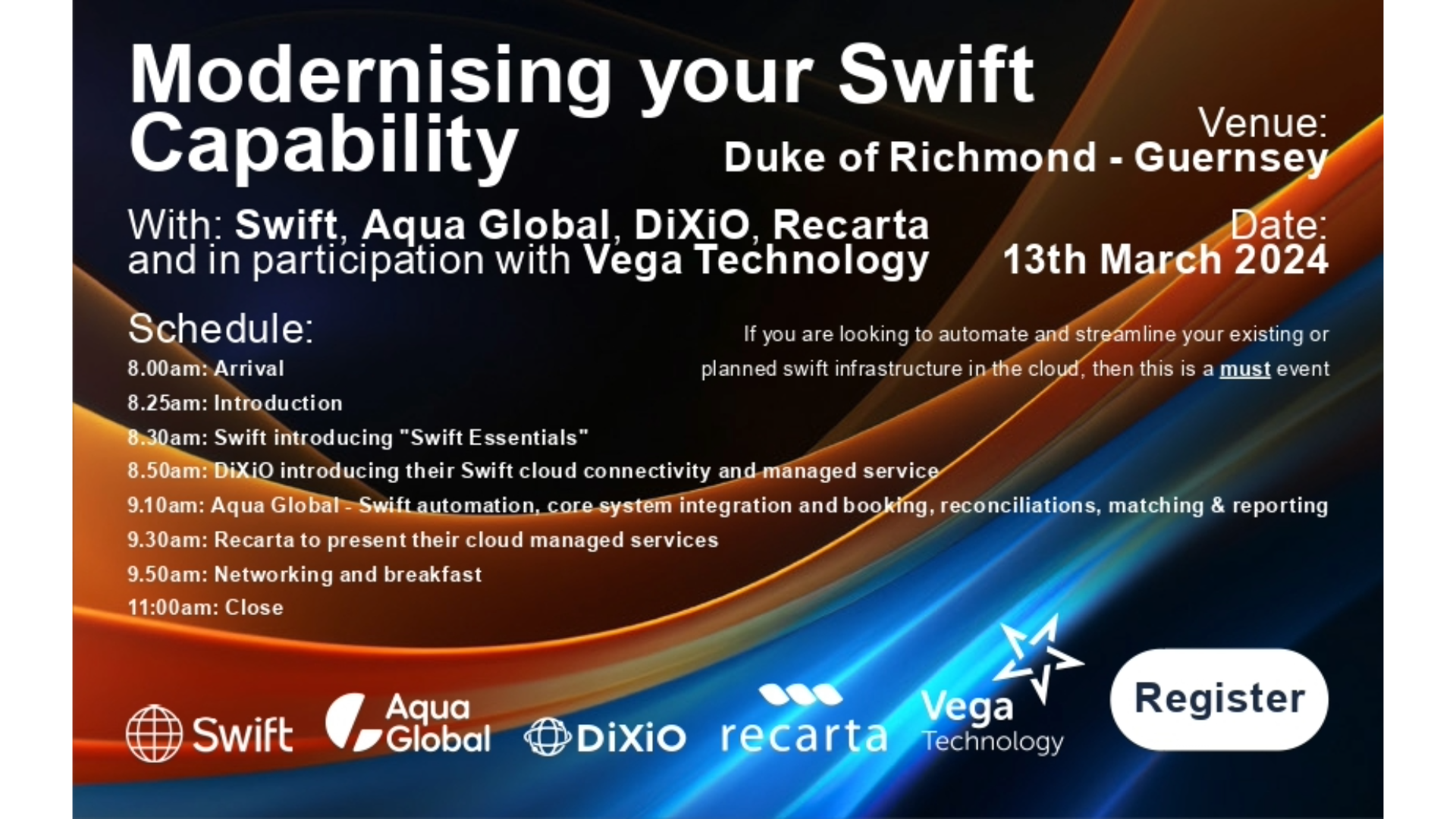 Modernising Your Swift Capability – Channel Island Event: 12/03/2024 ...